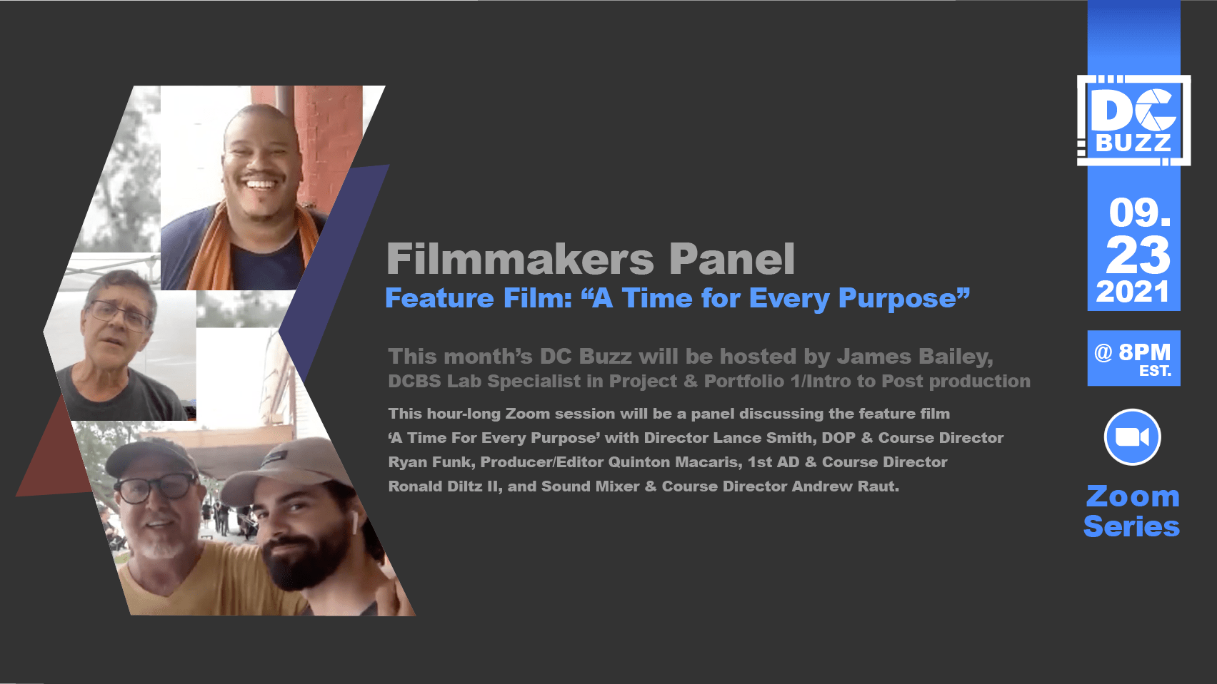 DC Buzz Sept. Zoom Series: Filmmakers Panel – Digital Cinematography