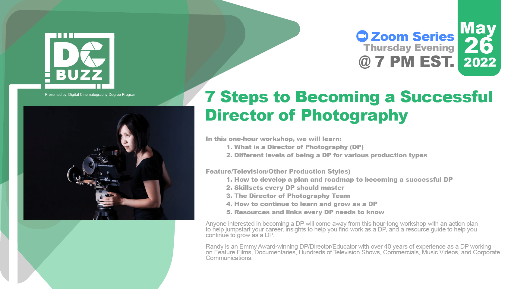 DC Buzz May Zoom Series: 7 Steps to Becoming a Successful Director of ...
